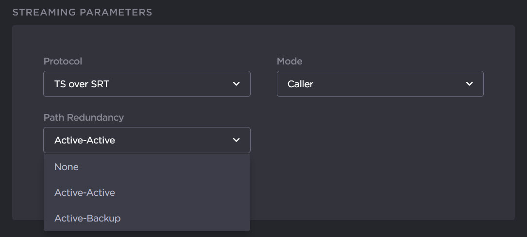 Configuring SRT Path Redundancy